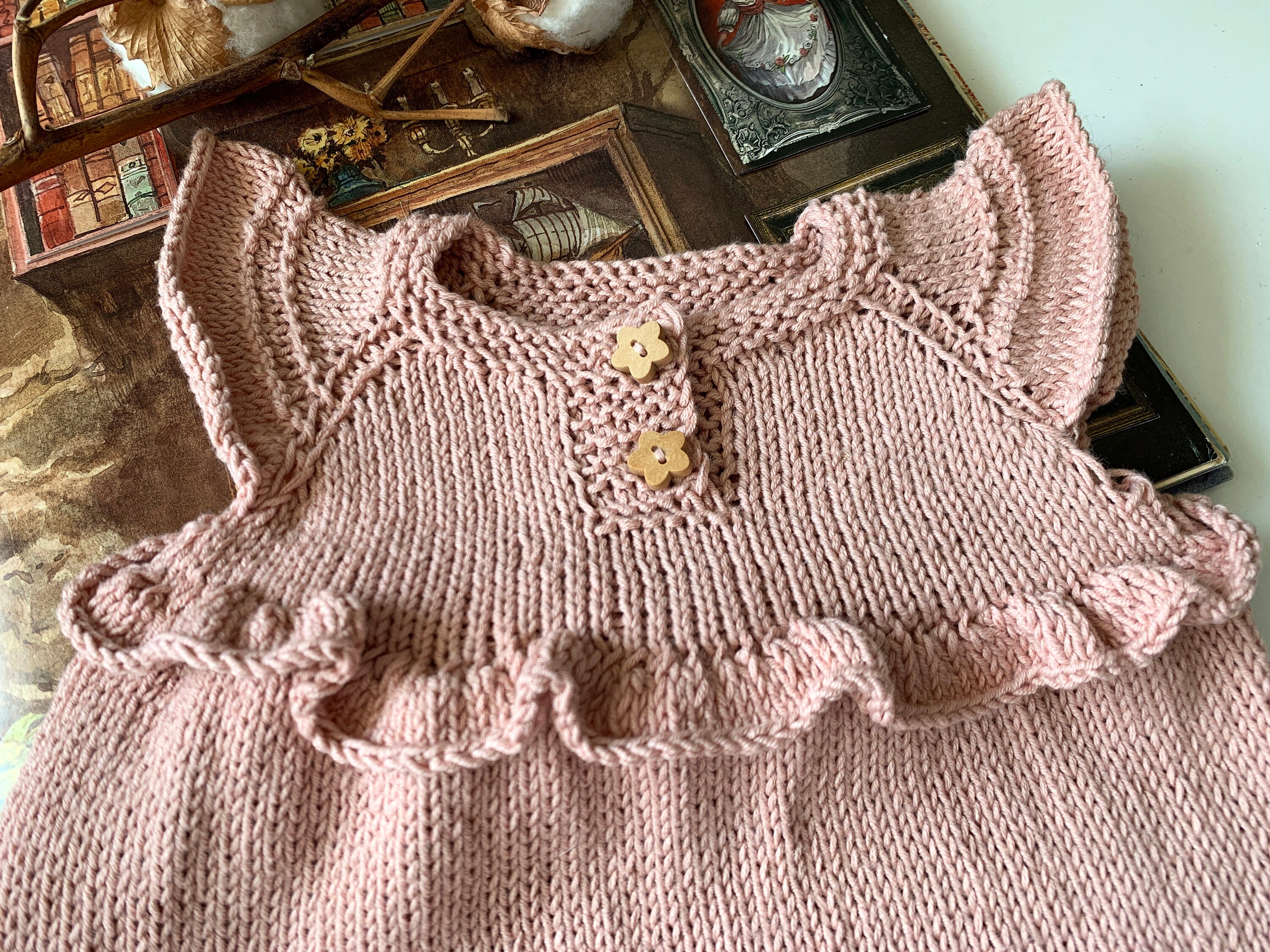 DRESS KNITTING PATTERN, Girl's Knit Dress Pattern, Easy Knit Baby Dress ...