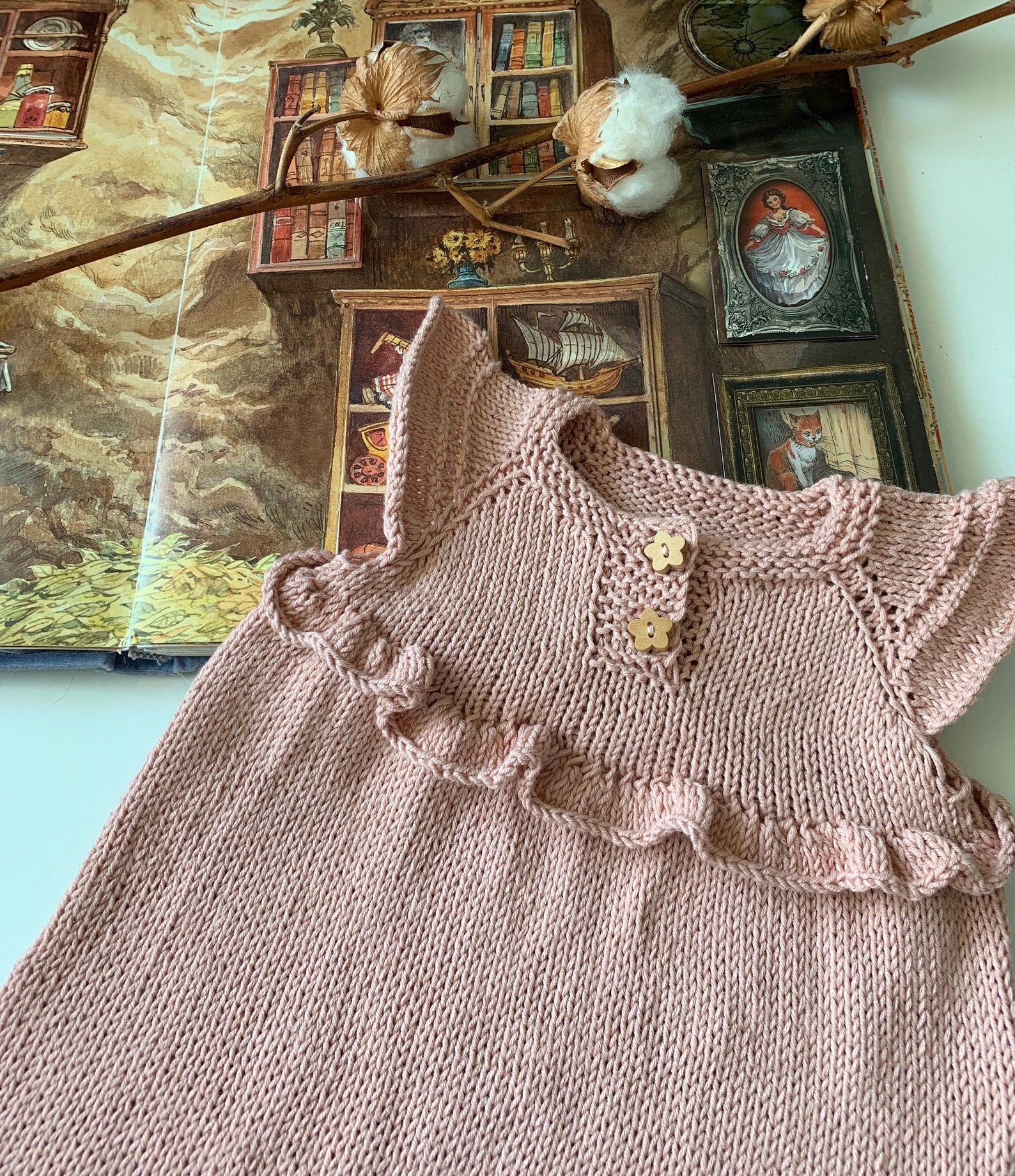 DRESS KNITTING PATTERN, Girl's Knit Dress Pattern, Easy Knit Baby Dress ...