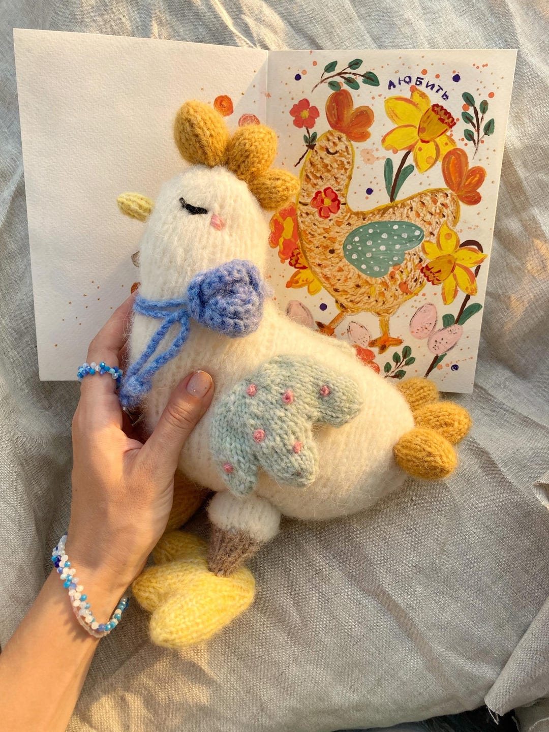 Knitted Chicken Pattern, Farm Animal Knitting Tutorial, Easter Hen PDF ...