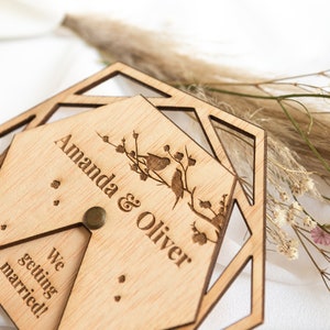 Wooden Rotating Invitation - Nida Model - Customizable - Etsy
