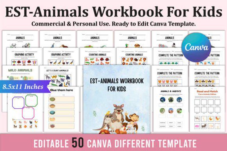 Preschool Learning Bundle | Kids Math Activity Book | Printable ...