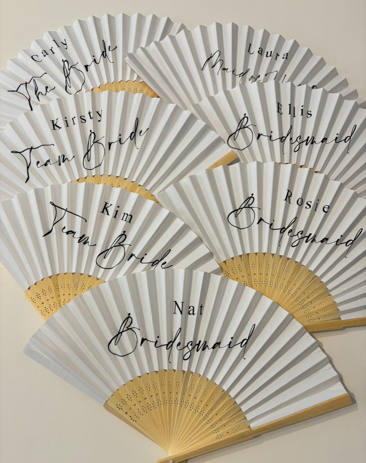 Personalised Wedding Fan Hen Party Fan Bridesmaid Gift Girls Holiday ...