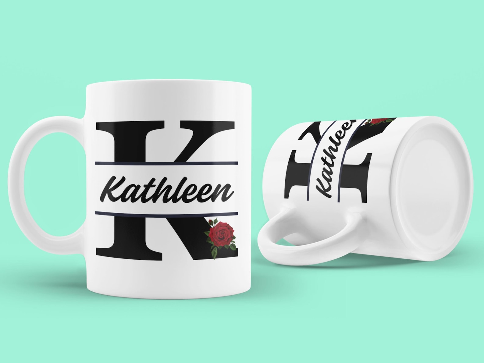 Personalized Tea Coffee Mug Letter With Name - Best Gift for Mother's ...