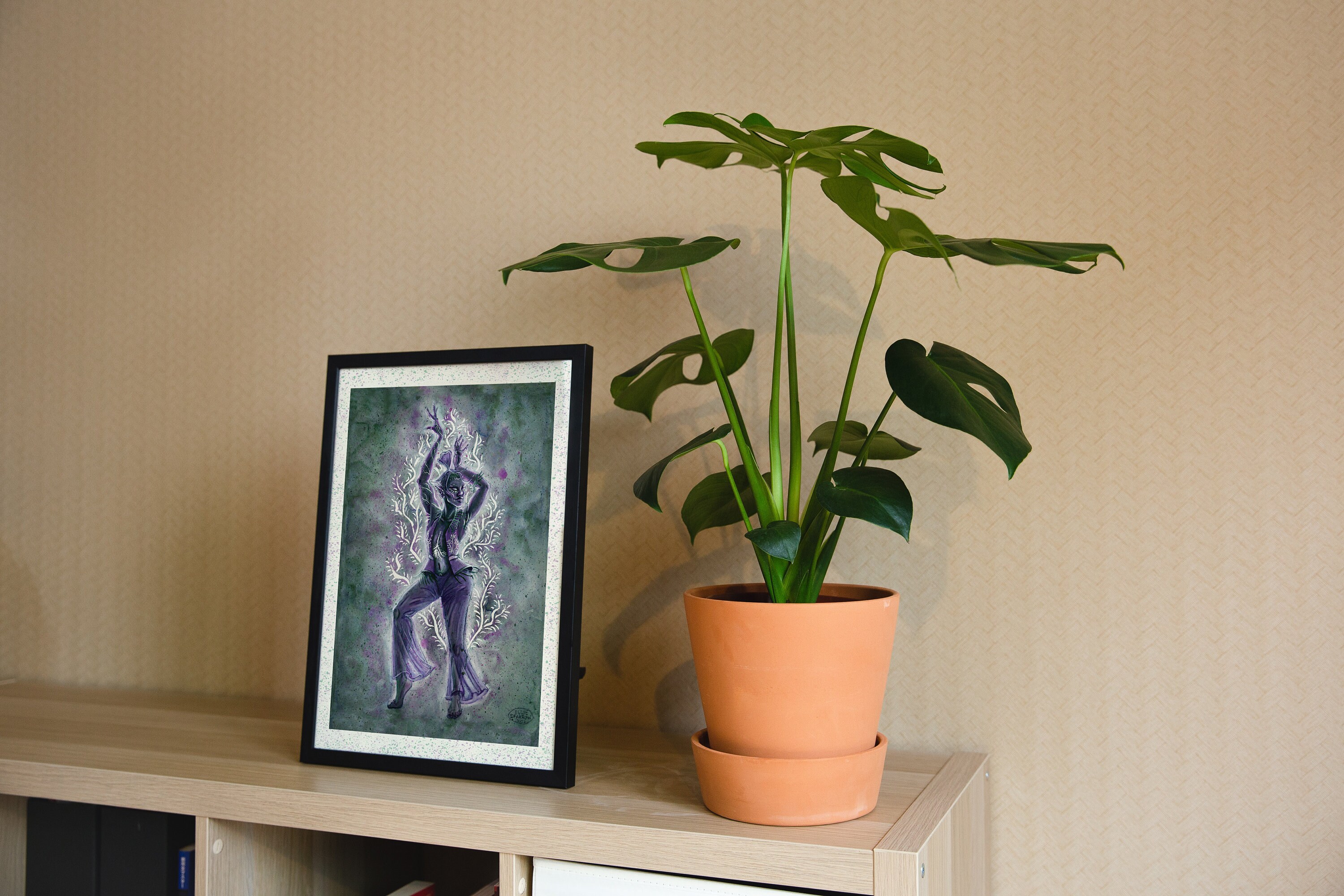 Rosemary Herb Character Art - Herb Art Print - Witchy Kitchen Art Print ...