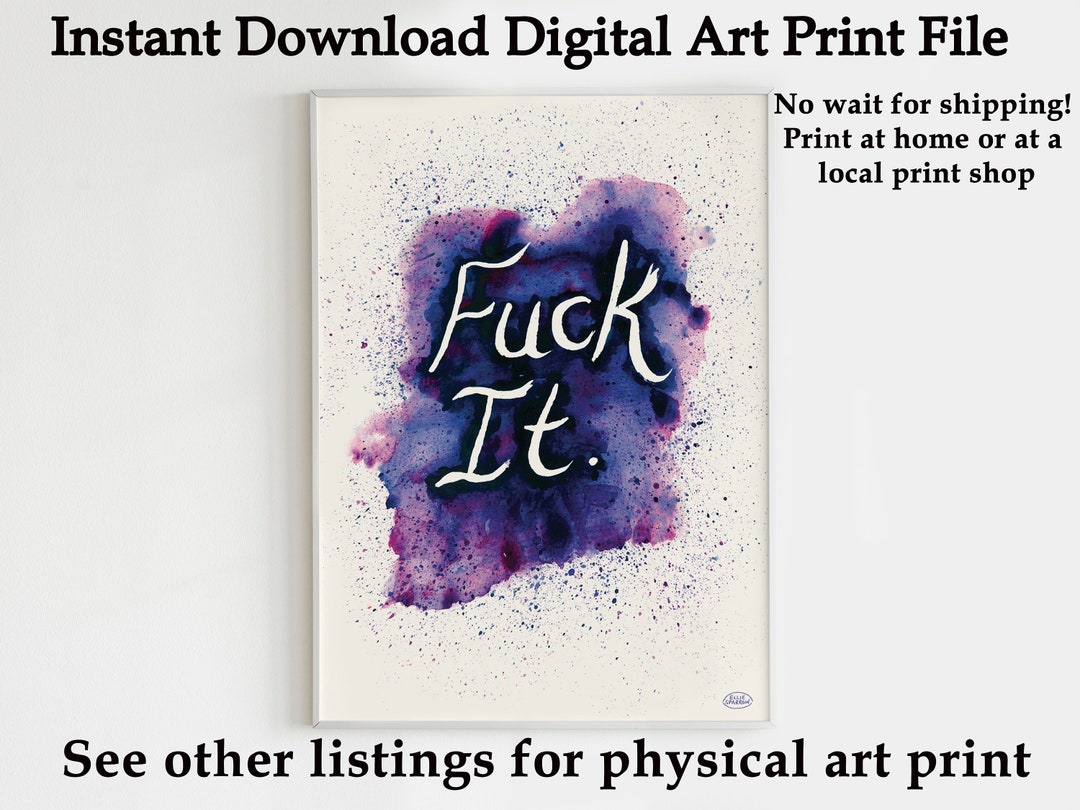 Swear Art Instant Download Print at Home Art Print Rude - Etsy