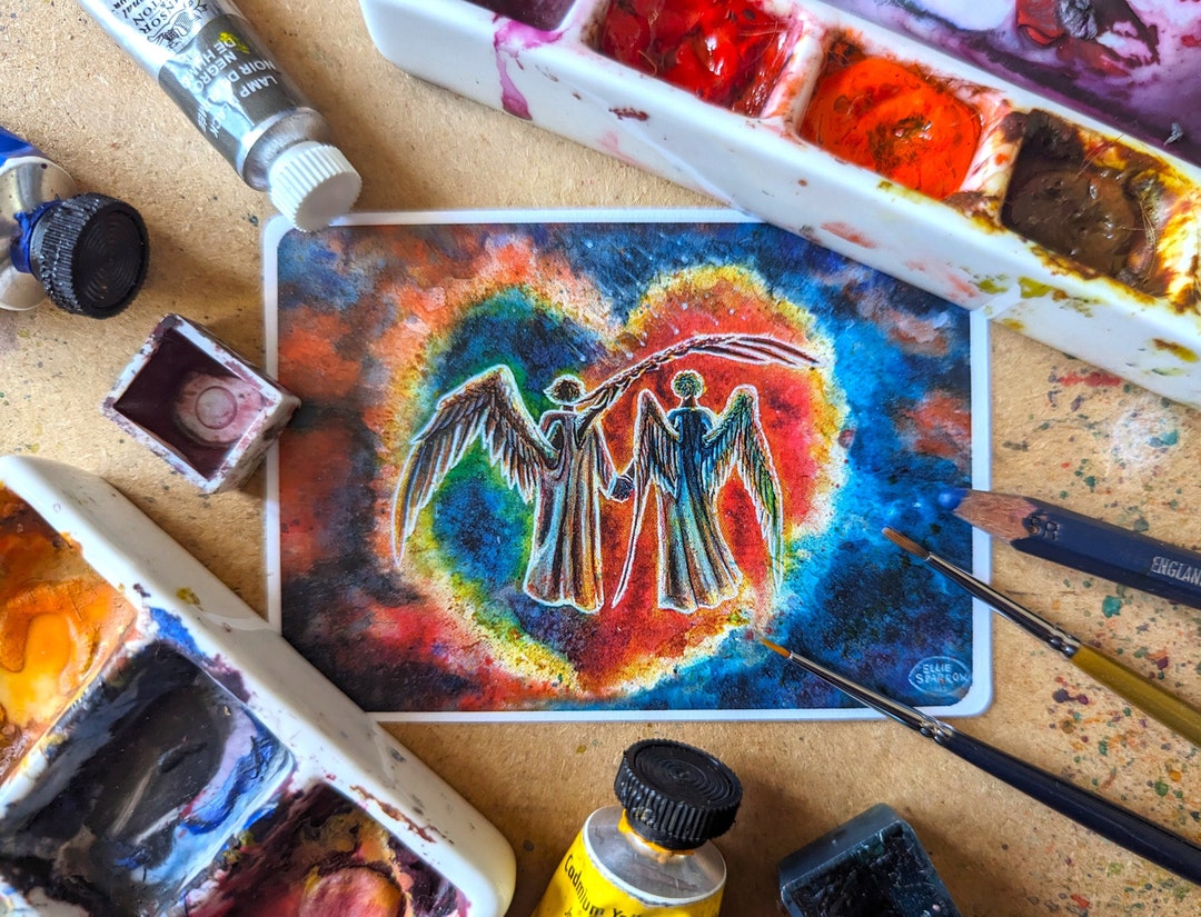 Good Omens Sticker Good Omens Aziraphale Sticker Good Omens Crowley ...