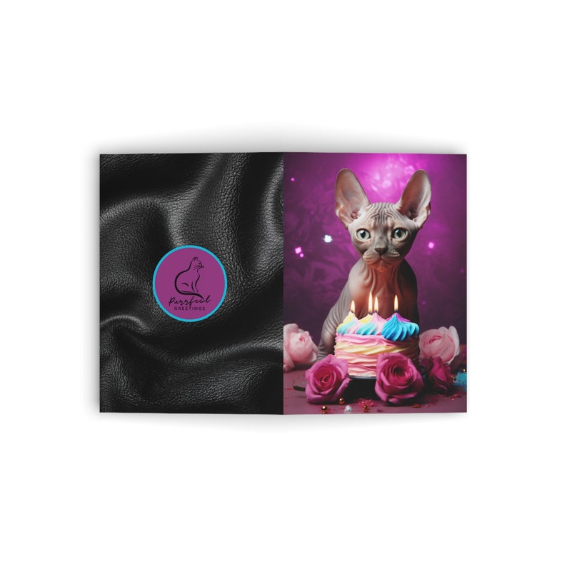 Majestic Paws Sphynx Cat Birthday Card - Etsy
