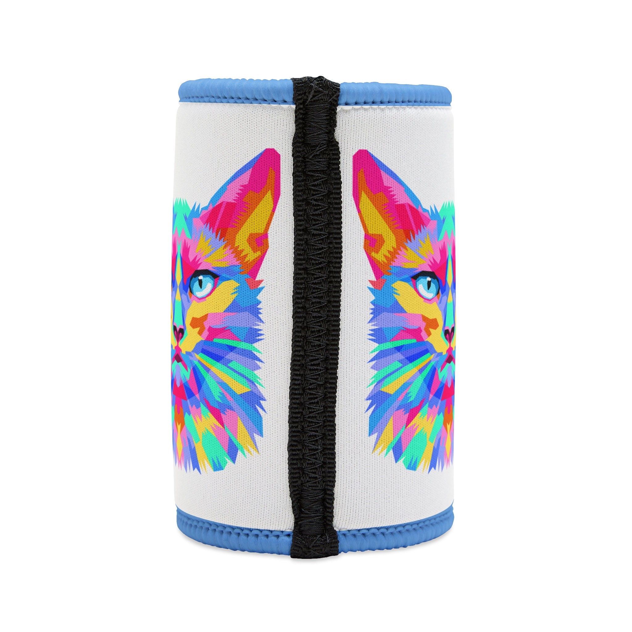 Purr-fectly Cool Cat Head Pattern Stubbie Holder - Etsy