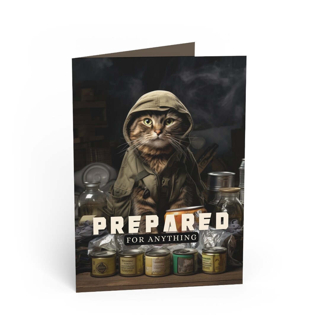 Apocalypse Meow: A Prepper Cat Card - Etsy
