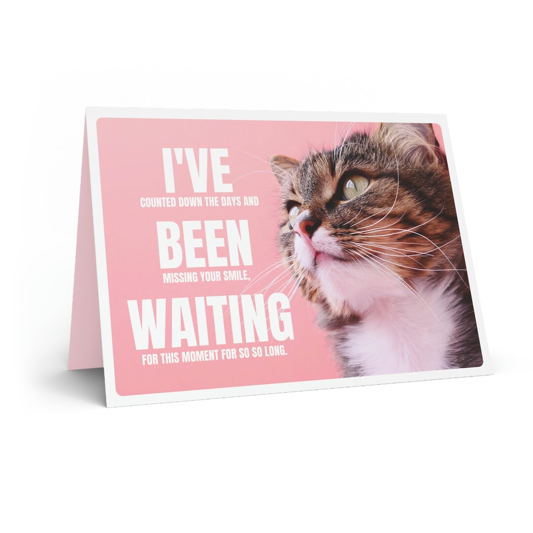 I've Been Waiting - Welcome Home Cat-themed Greeting Card - Etsy