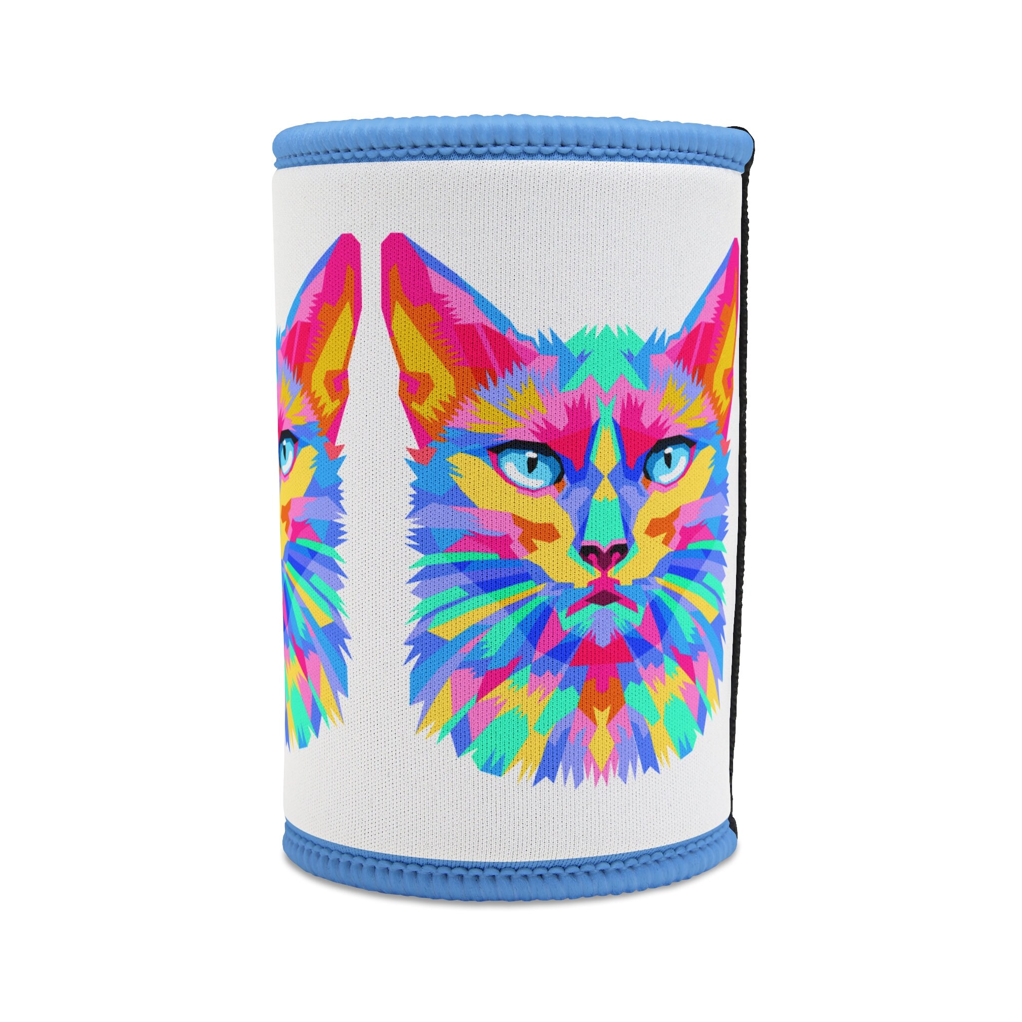 Purr-fectly Cool Cat Head Pattern Stubbie Holder - Etsy