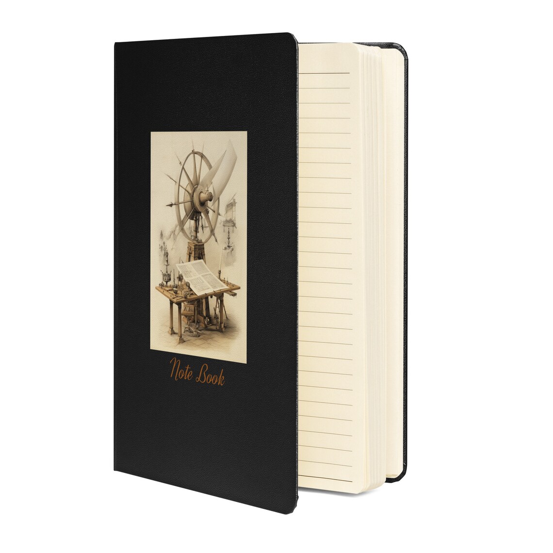Notebook Sketchbook Leonardo Da Vinci's Wind Turbine Design 2 A5 Blank ...