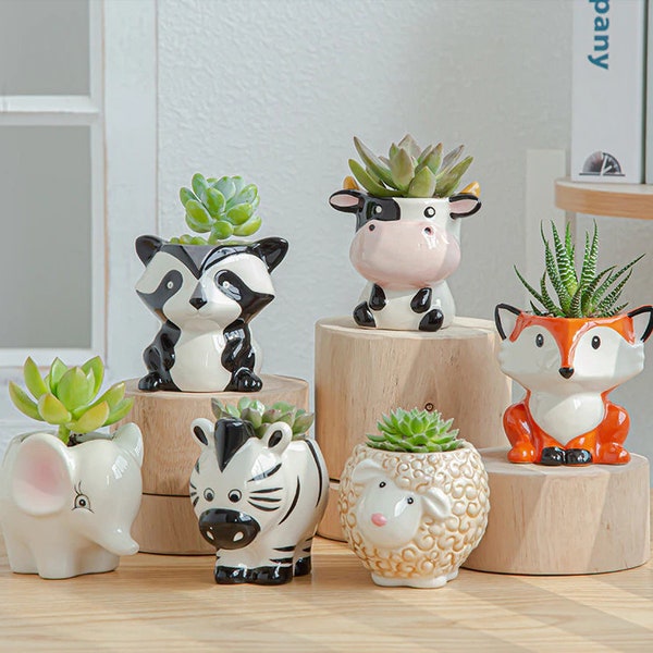 Animal Planters - Etsy