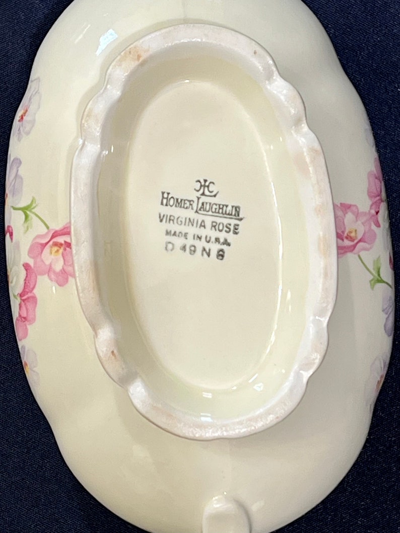 Homer Laughlin Virginia Rose Fluffy Rose Gravy Boat - Etsy