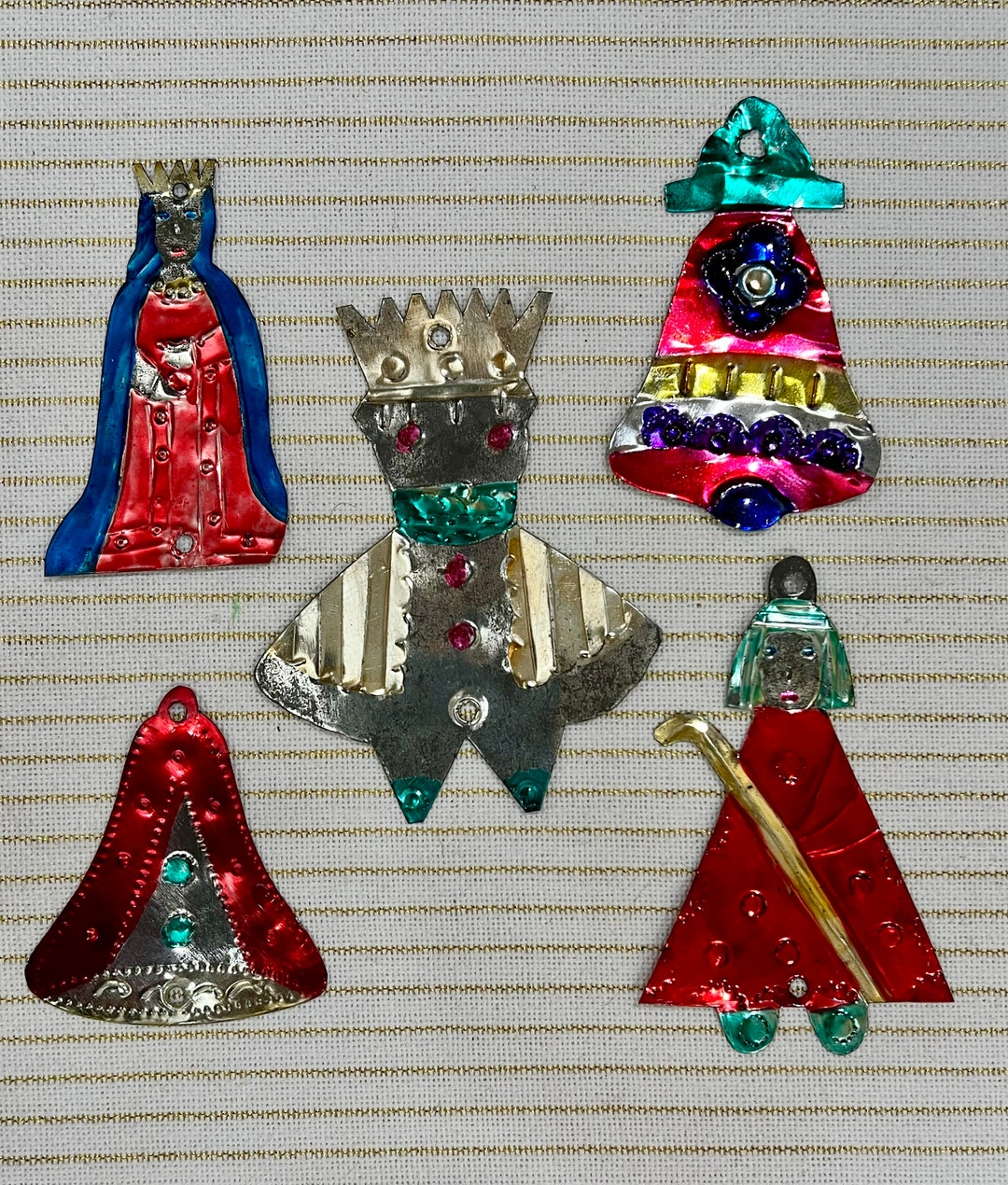 Mexican Folk Art Tin Christmas Ornaments - Etsy