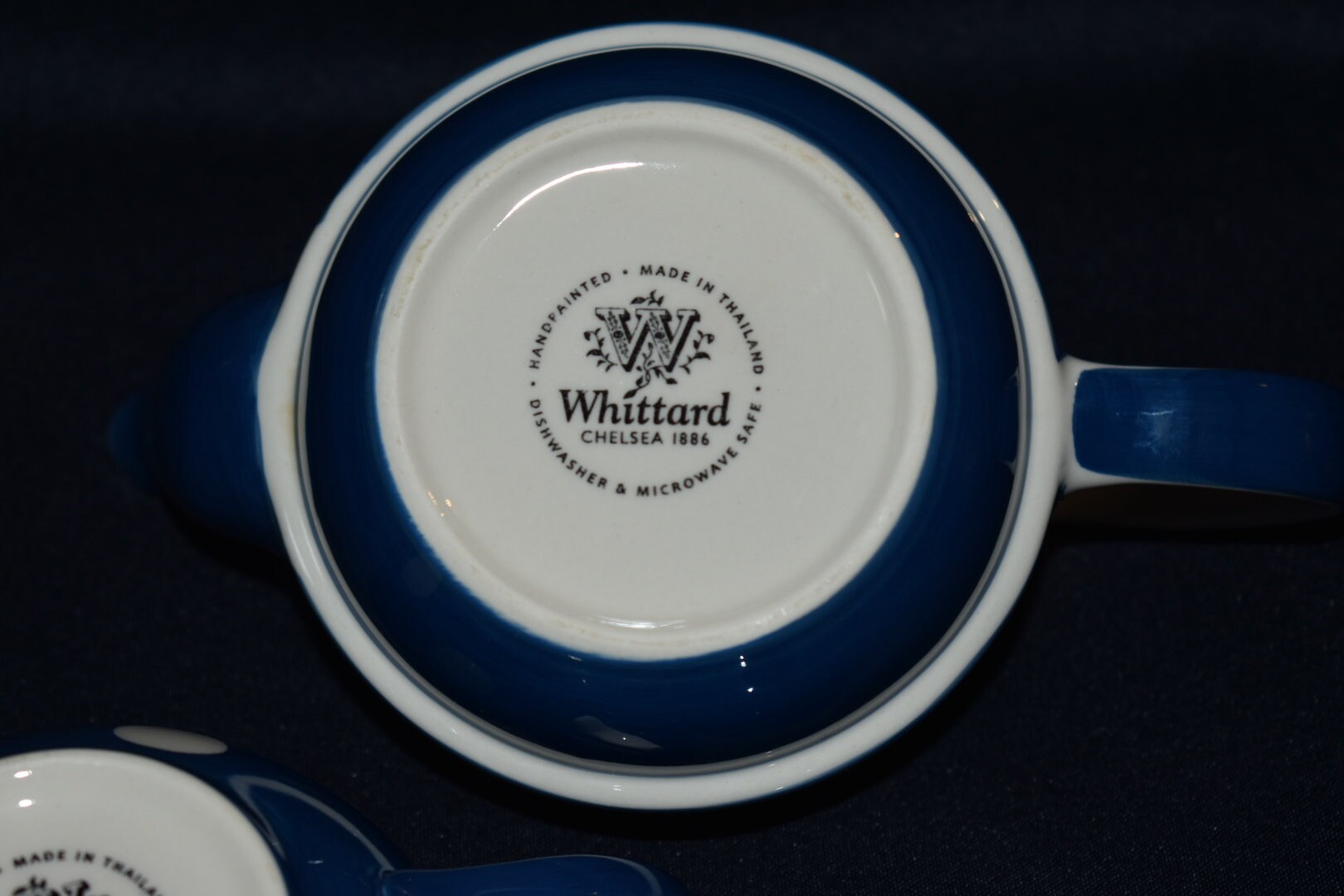 Whittard of Chelsea 1886 Stacked Teapot Cup Set. Blue With White Polka ...