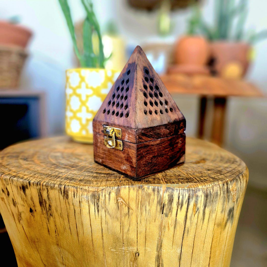 Vintage Pyramid Lid Incense Burner & Tealight Holder: 90s Aromatherapy ...
