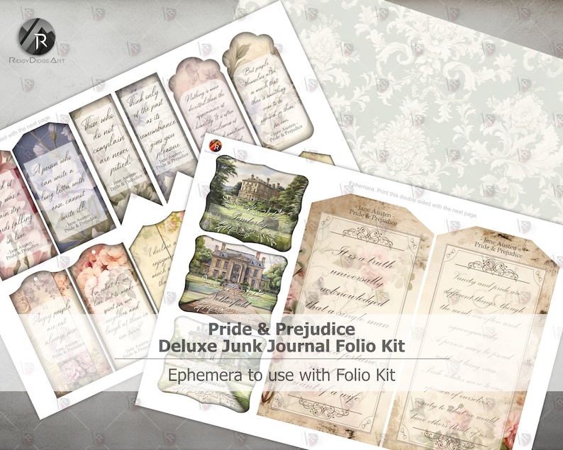 Jane Austen's Pride and Prejudice Deluxe Folio and Junk Journal Kit ...