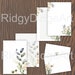 Watercolour Dried Flowers Printable Note Paper, Stationery Writing Set, Instant Download ...