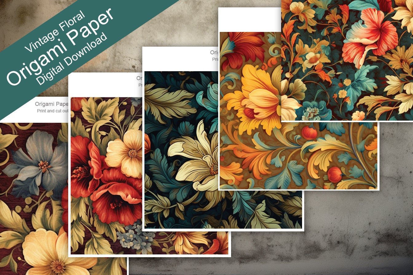 Bulk Pack X 35 Printable Origami Paper, Digital Download, Sunflower ...