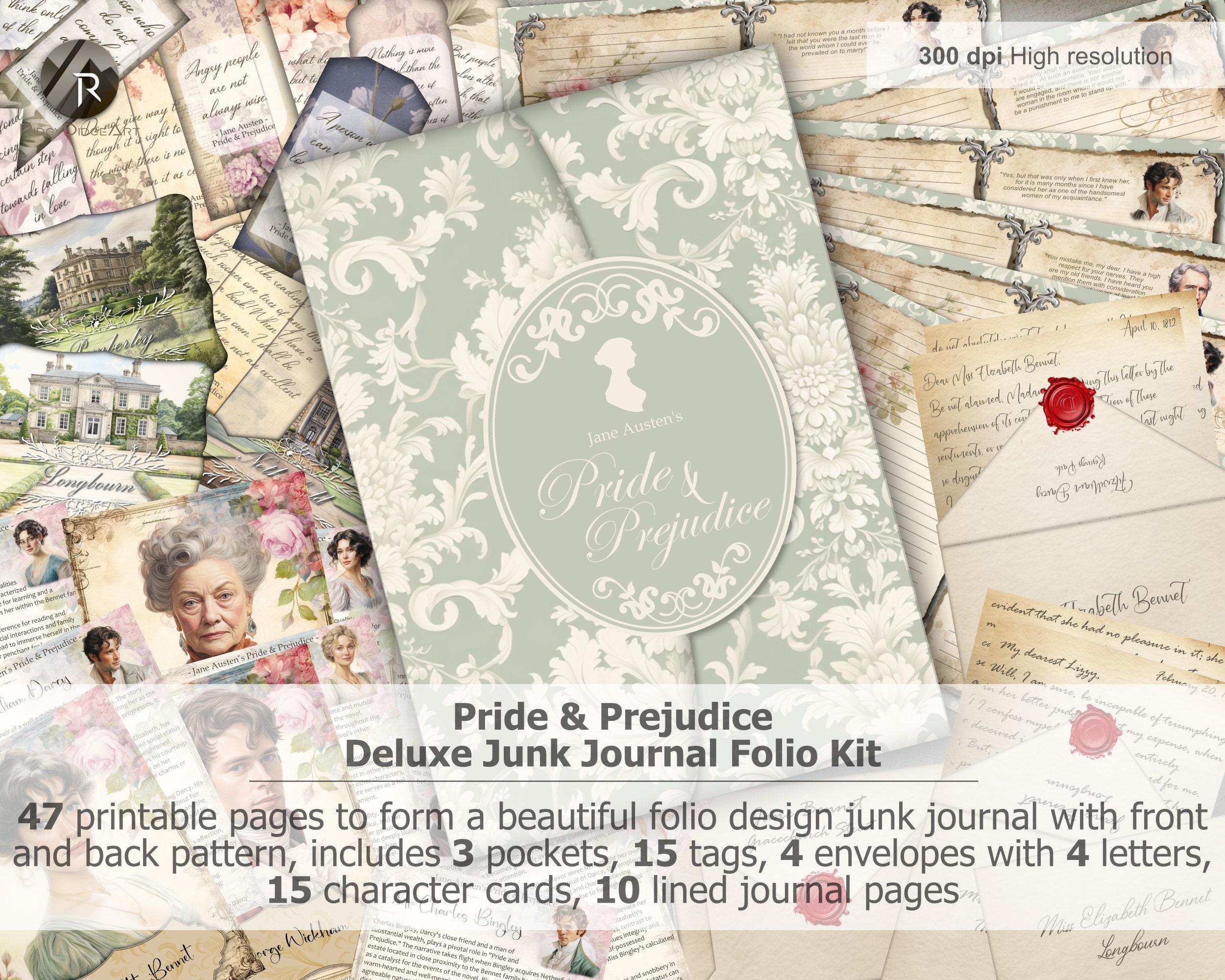 Jane Austen's Pride and Prejudice Deluxe Folio and Junk Journal Kit ...