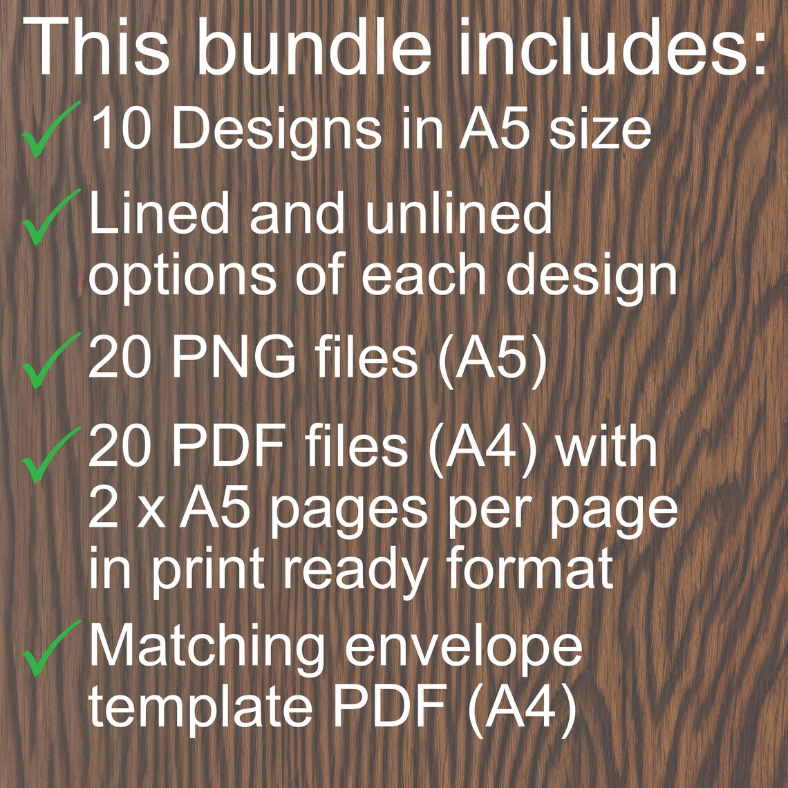 Watercolour Dried Flowers Printable Note Paper, Stationery Writing Set, Instant Download ...