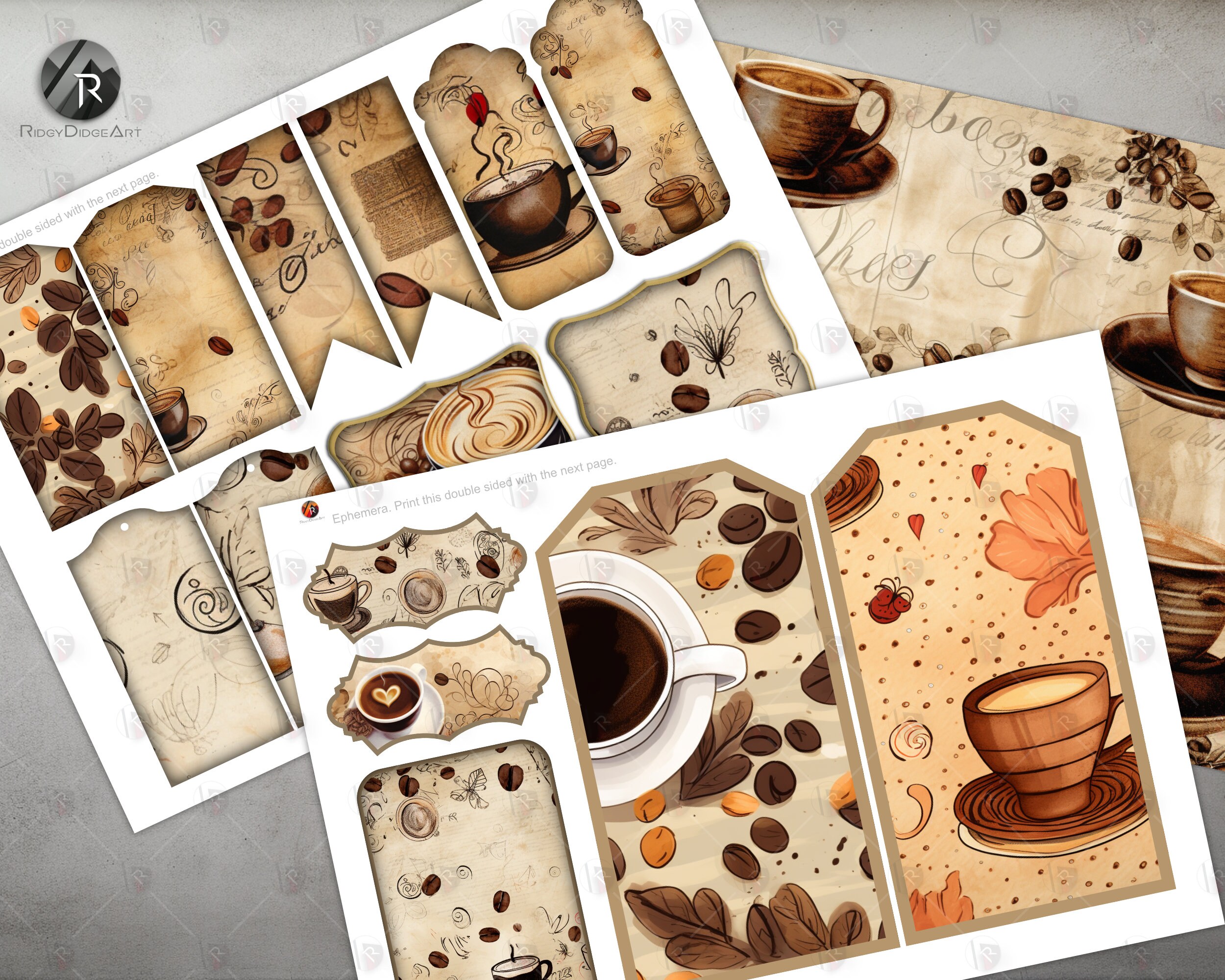 Coffee Lovers Junk Journal Folio Kit | Coffee Bean | Caffeine Lover ...