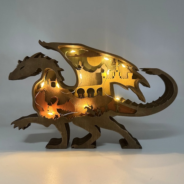 Wooden Dragon - Etsy