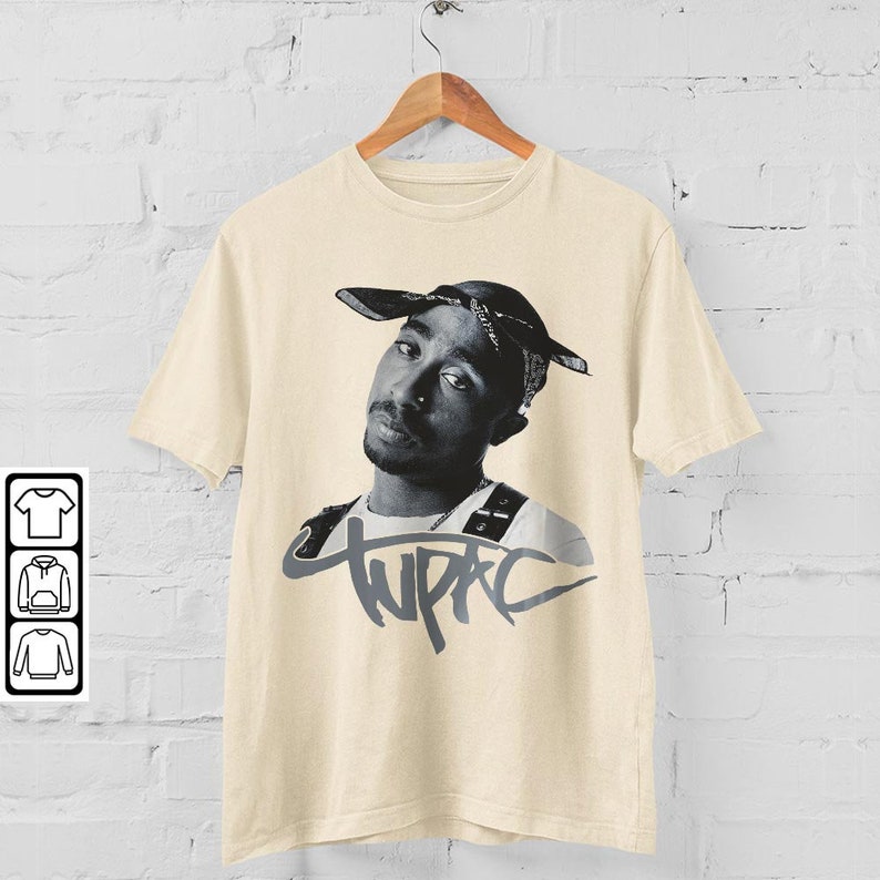 Tupac Rap Shirt K1 Tupac Shakur 90s Y2K Merch Vintage Rapper - Etsy