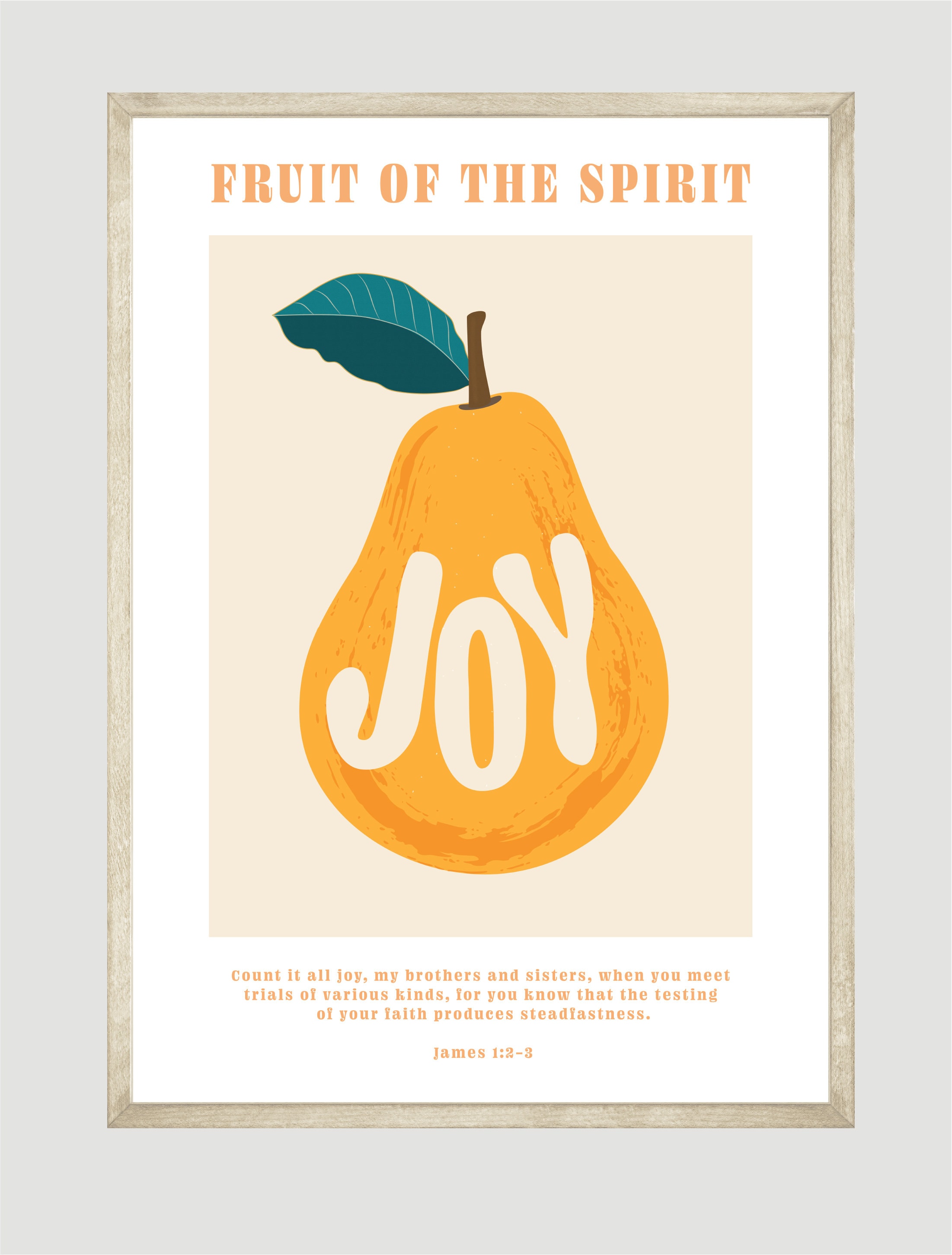 Fruit of the Spirit | Joy | Bible Verse Wall Art | Galatians 5 ...