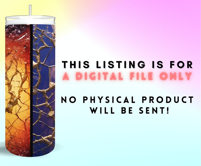 3D Broken Glass Tumbler Png,cracking Effect Sublimation Design,3 ...