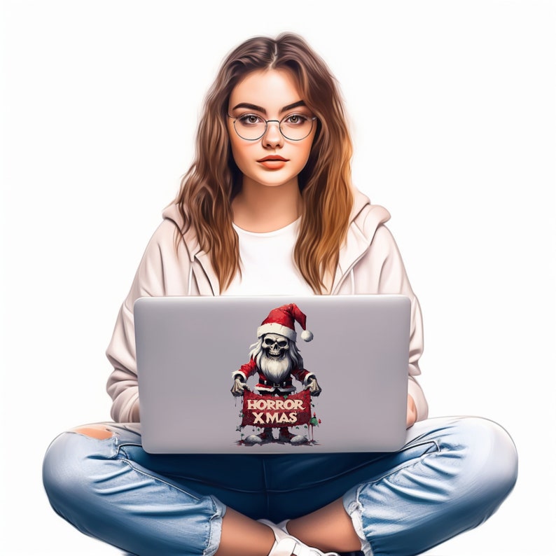 Horror Xmas Png Design-skeleton Santa Claus Png-gothic Skull Png ...