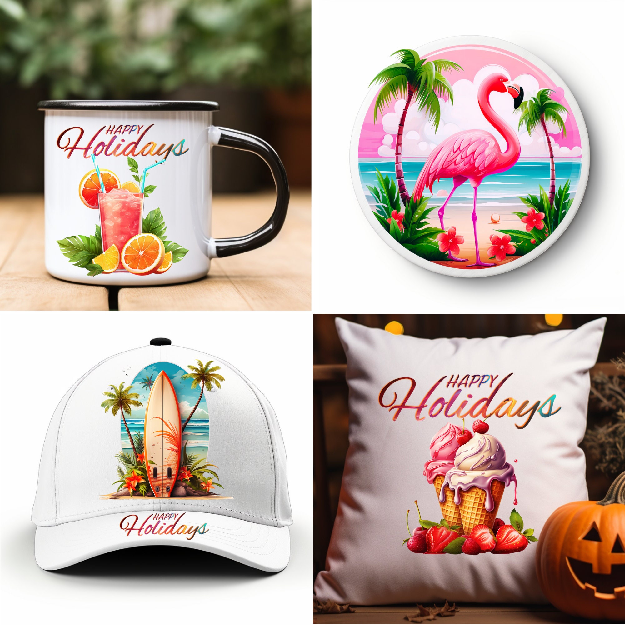 3D Summer Clipart Bundle-digital Png Designs for Summer-summer Items ...