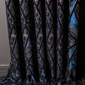 Bedroom Curtain, Geometric Pattern Background Panel Curtain, Modern ...