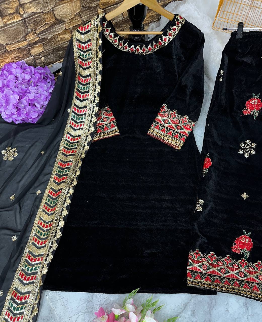 Eid Special Pakistani Black Suit With Pant and Dupattaramadan - Etsy
