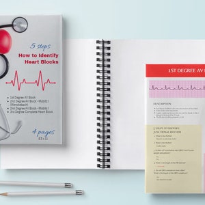 5-steps How to Identify Heart Blocks Cheat Sheet - Etsy