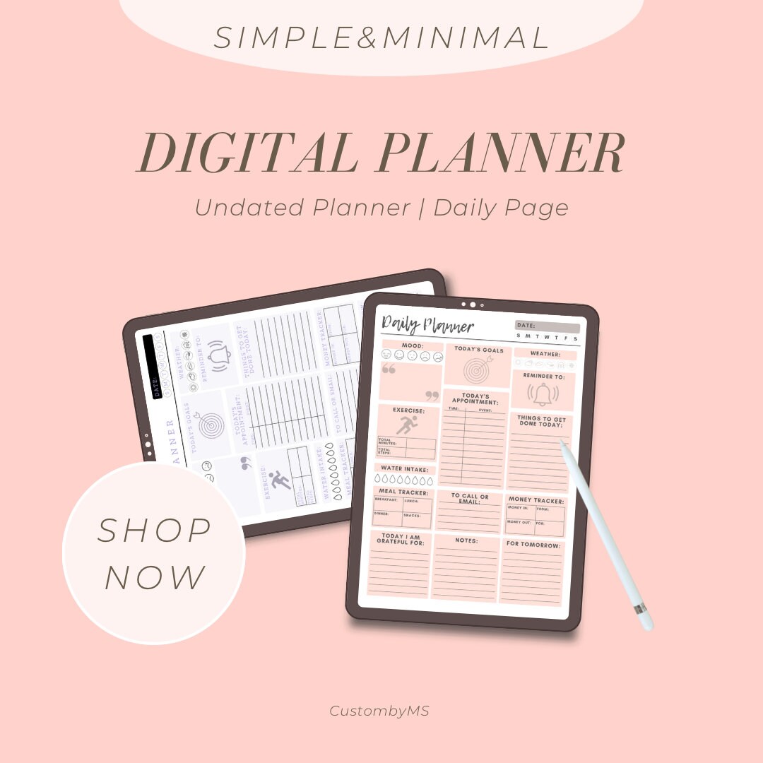 Daily Planner - 7 Different for Each Day of the Week - Etsy