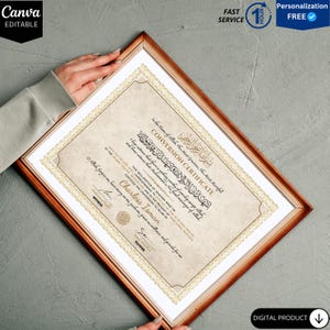Islam Conversion Certificate - Personalized Digital Shahada Certificate ...