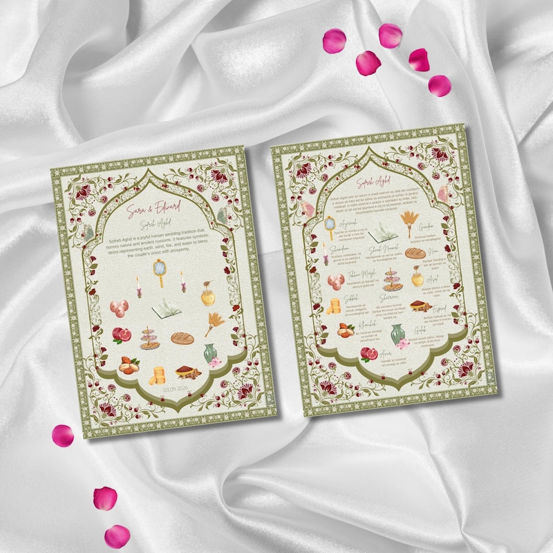 Persian Sofreh Cards - Etsy UK