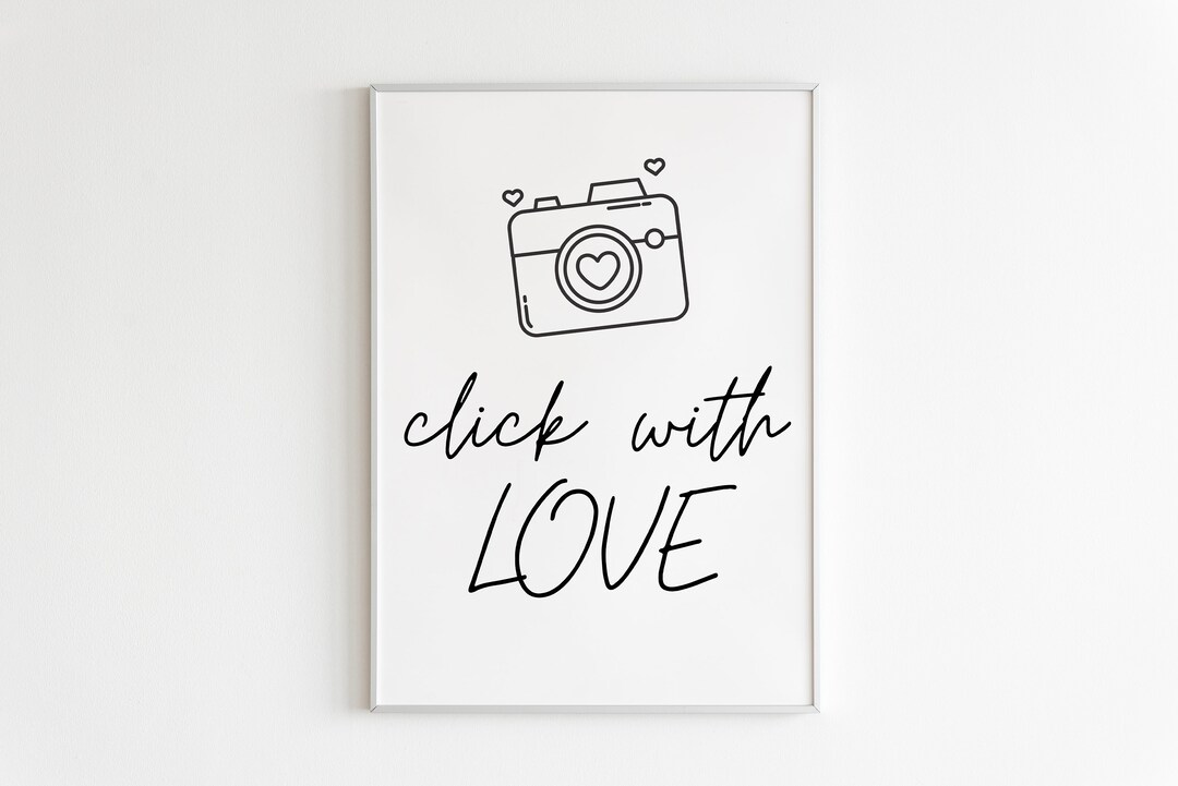 Click With Love Motivational Poster Funny Poster for Photographers ...