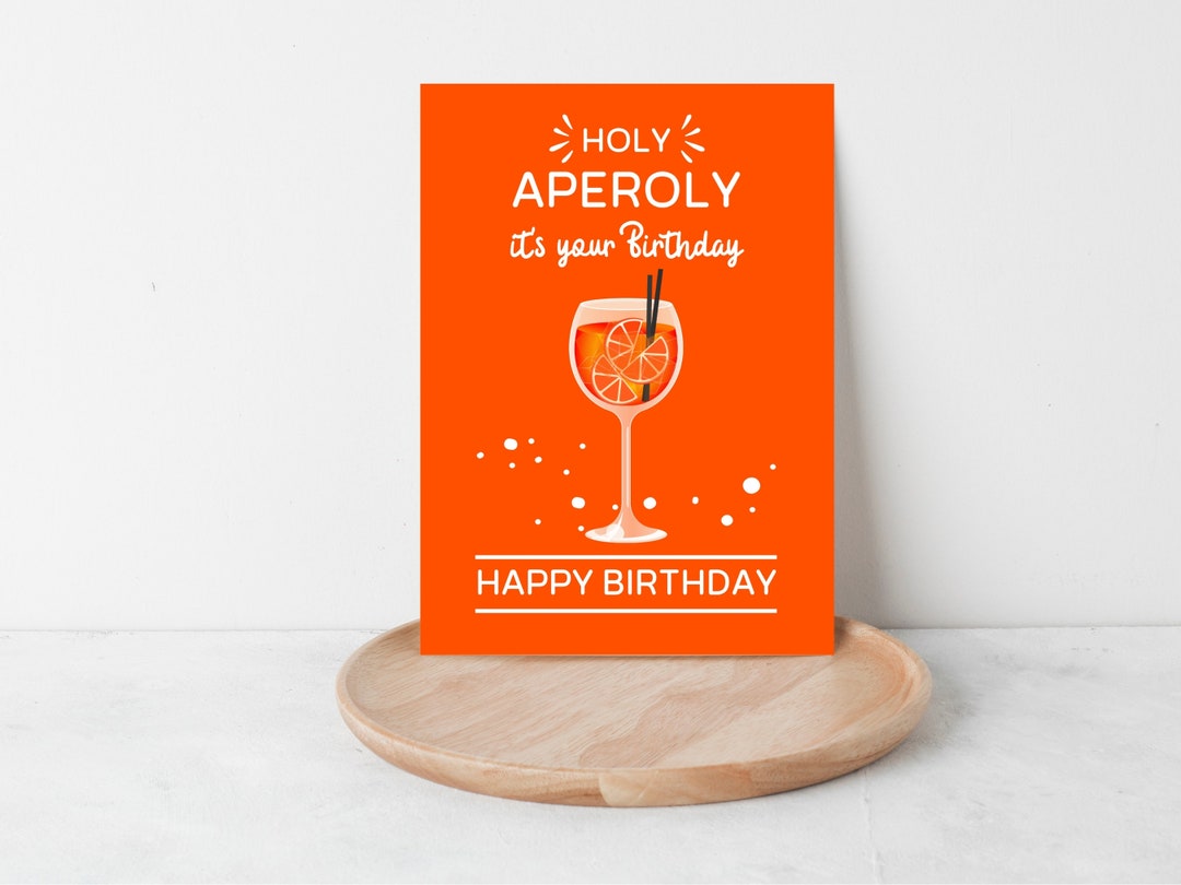 HOLY Aperoly Geburtstagskarte Aperol Happy Birthday Postkarte oder ...