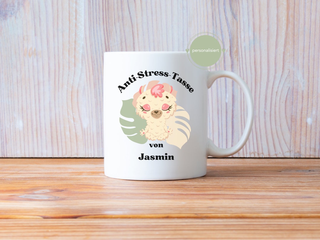 Anti Stress Cup Lama With Name | Gift for Colleagues | Gift Idea for ...
