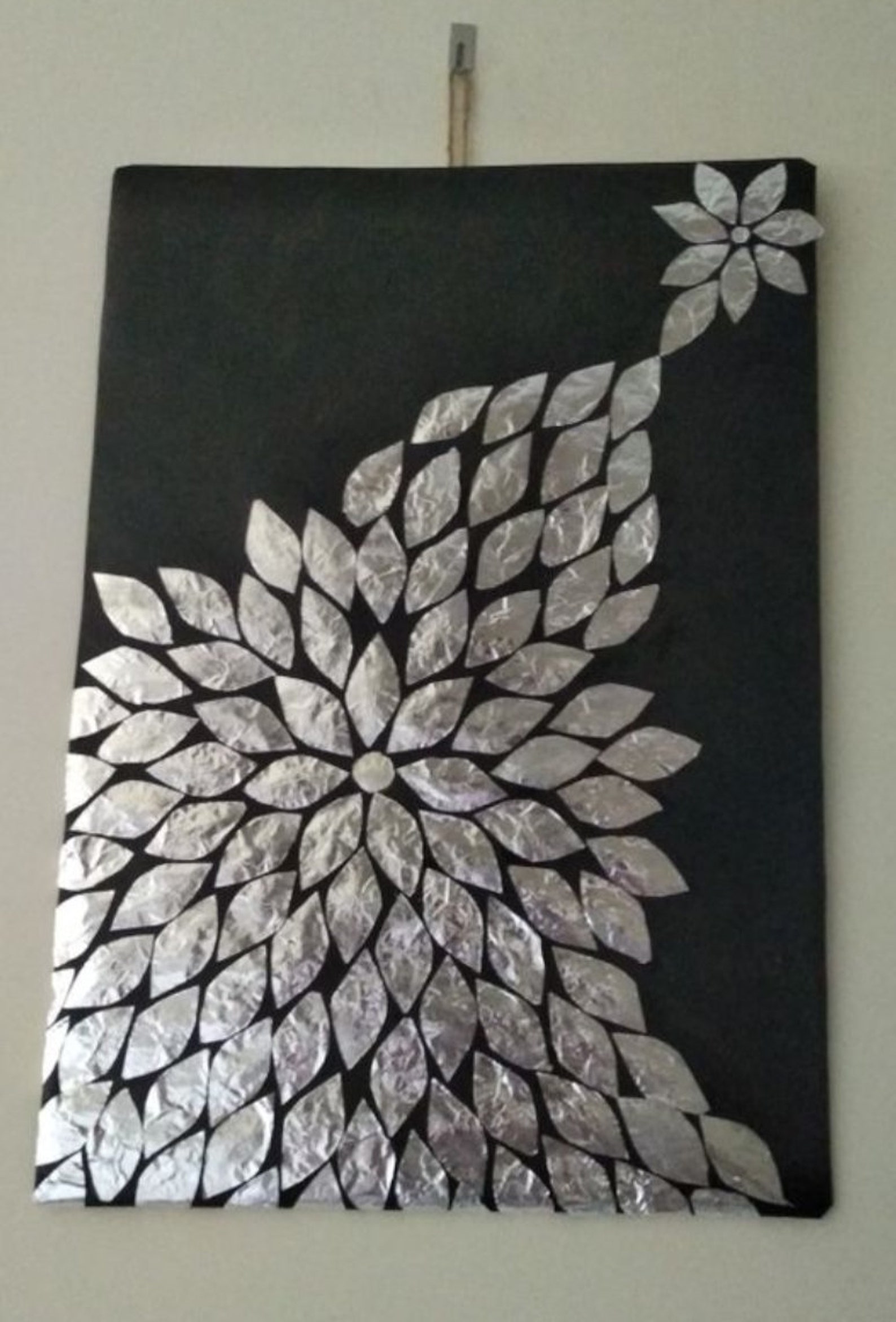 Foil Art on Canvas Acrylic Painting For - Etsy