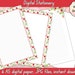 Sweet Strawberry Stationery, Printable Notepaper, Instant Download ...