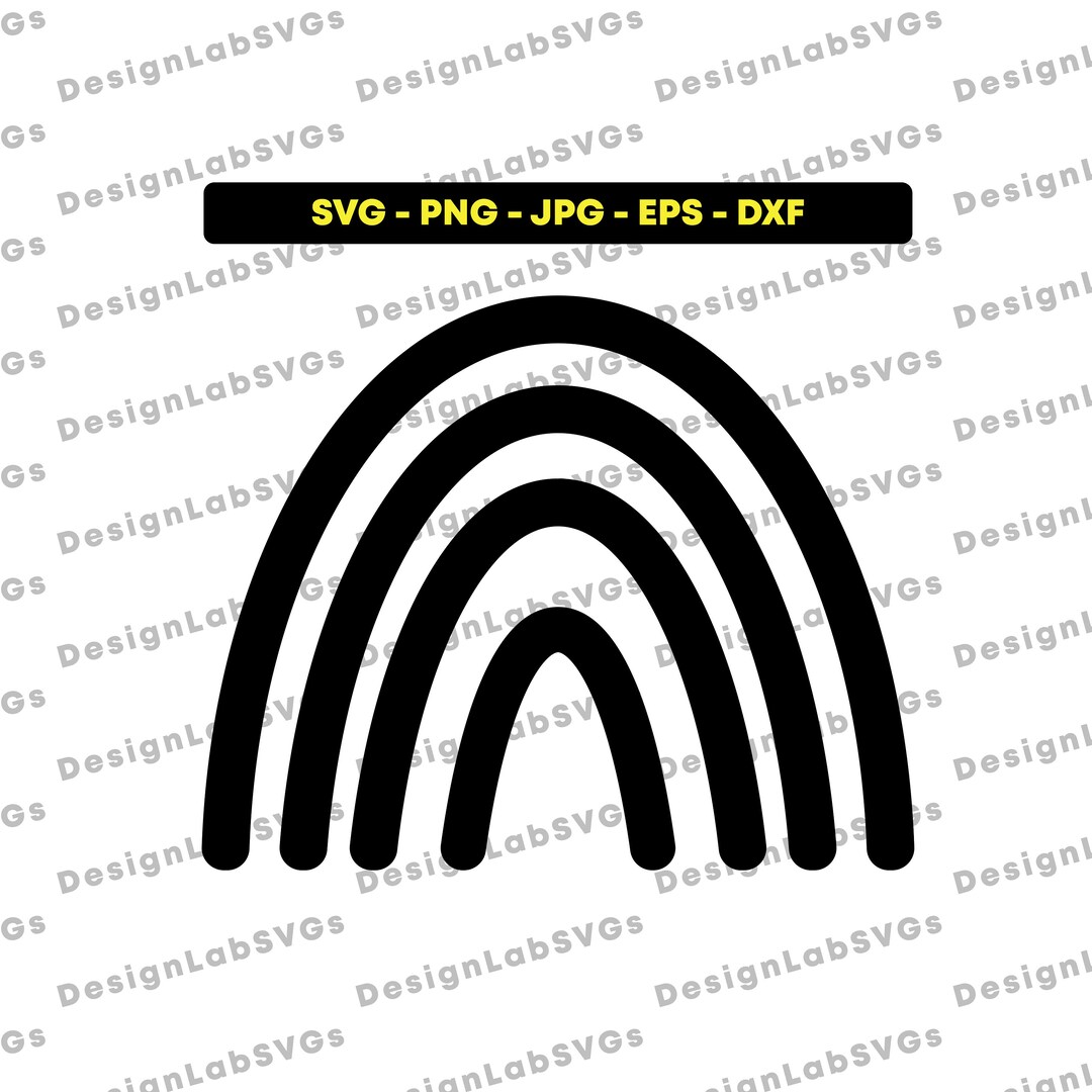 Rainbow - Instant Digital Download - SVG, PNG, DXF, Eps, Jpg - Suitable ...