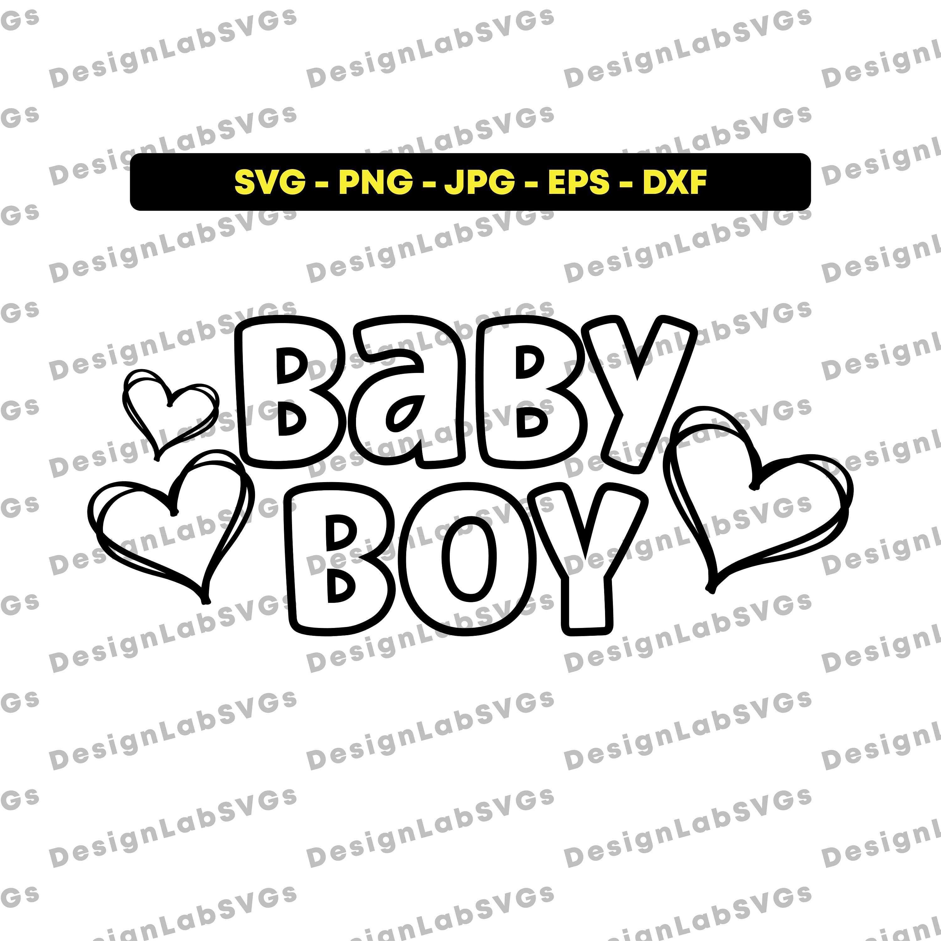 Baby Boy Outline/stencil - Instant Digital Download - SVG, PNG, DXF ...