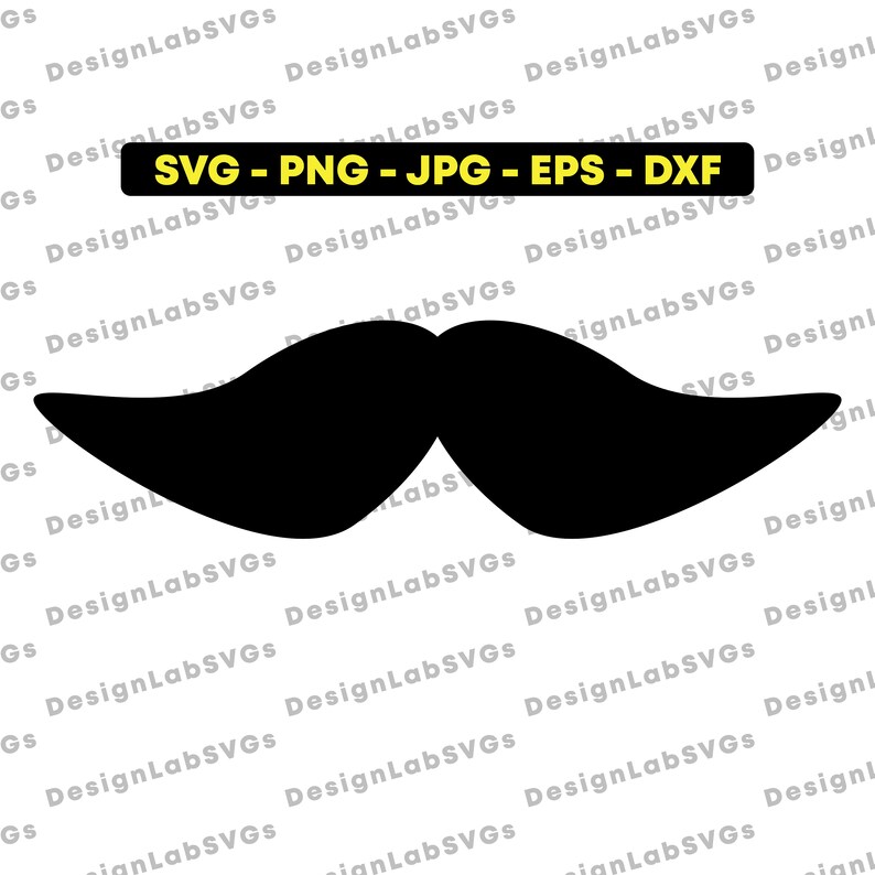 Mustache Instant Digital Download SVG, PNG, DXF, Eps, Jpg Suitable for ...