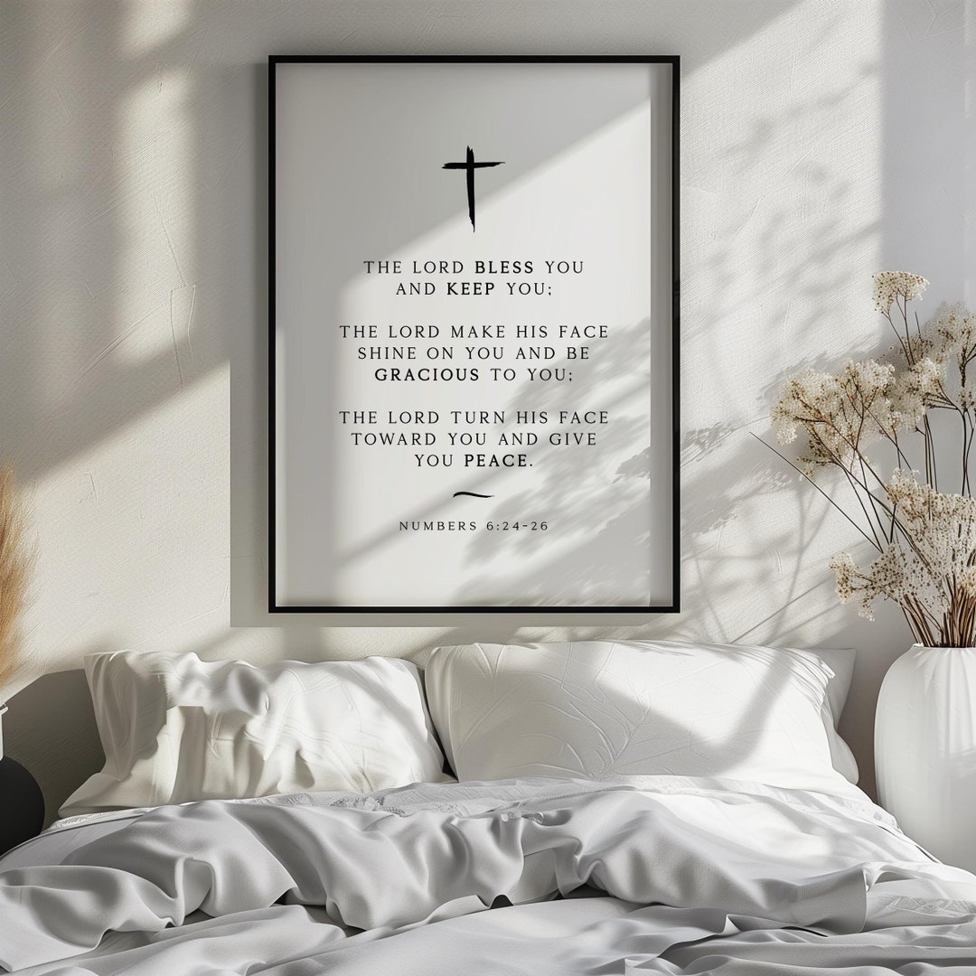 Numbers 6:24-26| Printable Bible Verse Wall Art | Inspirational ...