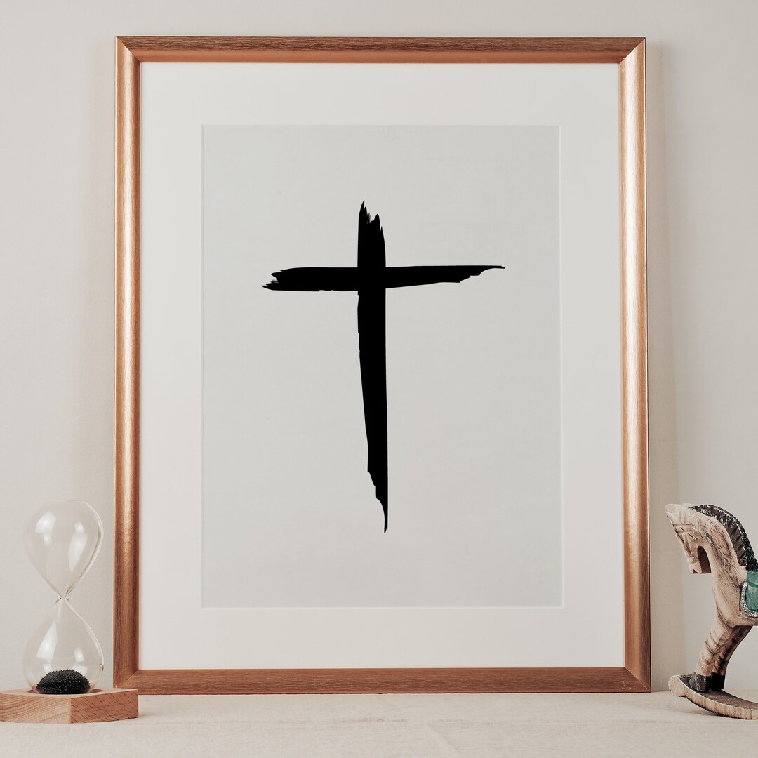 Paintstroke Christian Cross - Instant Digital Download - SVG, PNG, DXF ...