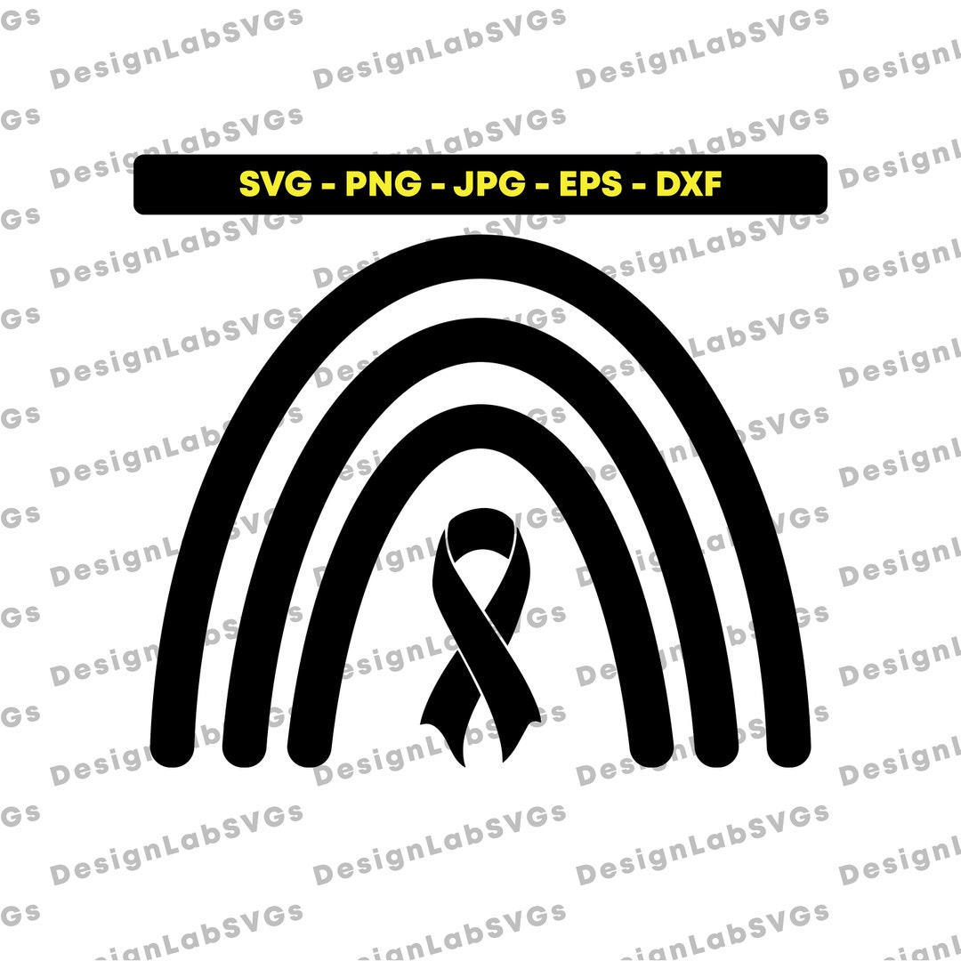 Cancer Awareness Rainbow - Instant Digital Download - SVG, PNG, DXF ...